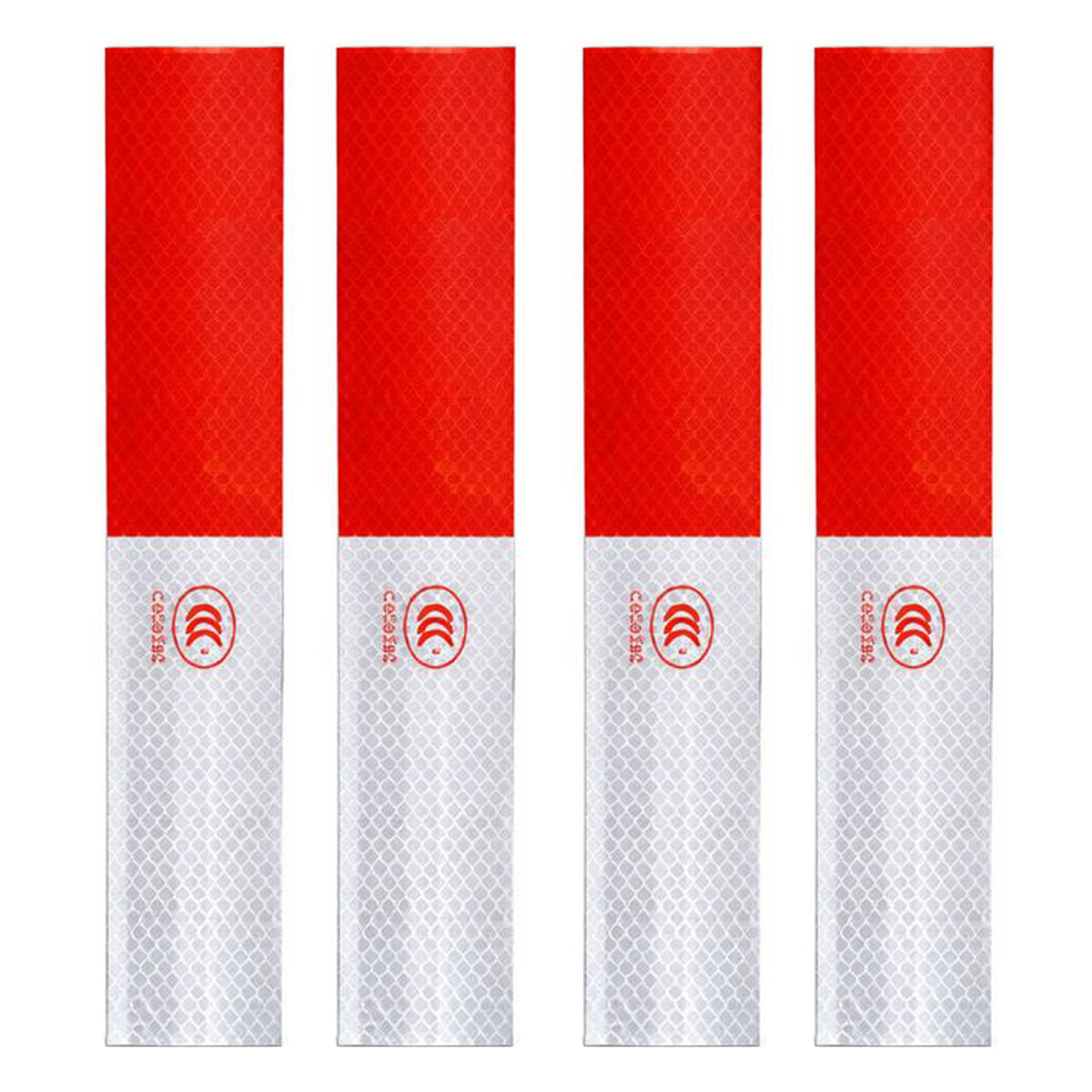Magnetic Red & White DOT Reflective Warning Strips (Different Size Pac ...